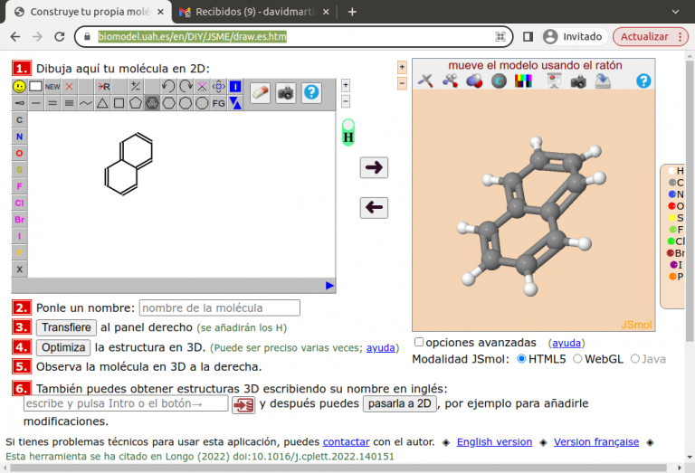Editor y visualizador de moléculas 3D online | Todos hacemos TIC